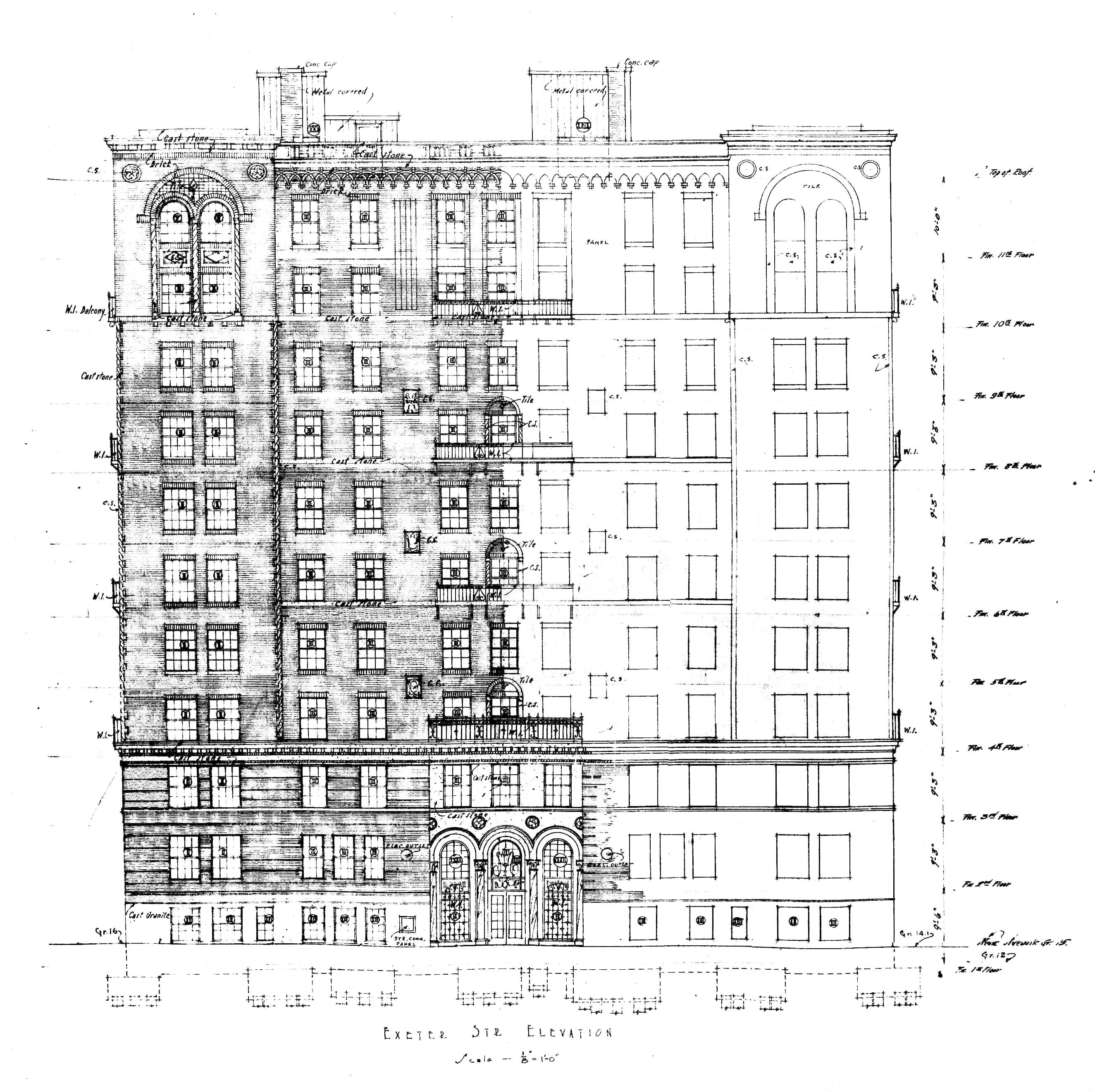 Architectural Plans: 282 Beacon (1926) | Back Bay Houses